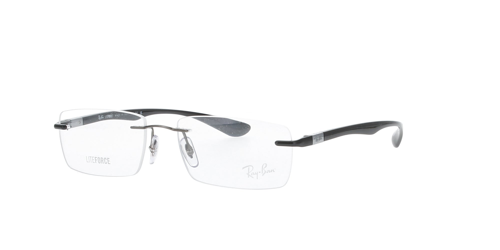 Rimless Liteforce Titanium Rayban Frame Rectangle Glasses | Maverick & Wolf